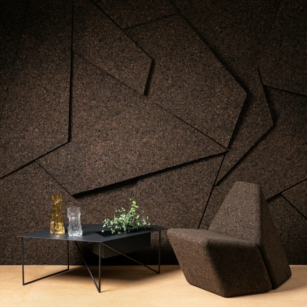 3D kork vegg | Unikt skulpturelt design | WALL-IT